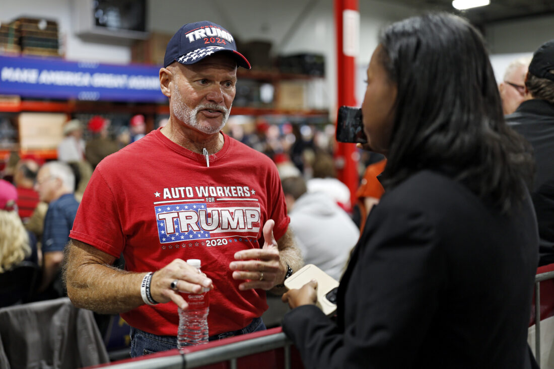 Trump rails against electric cars in Michigan while his GOP challengers ...